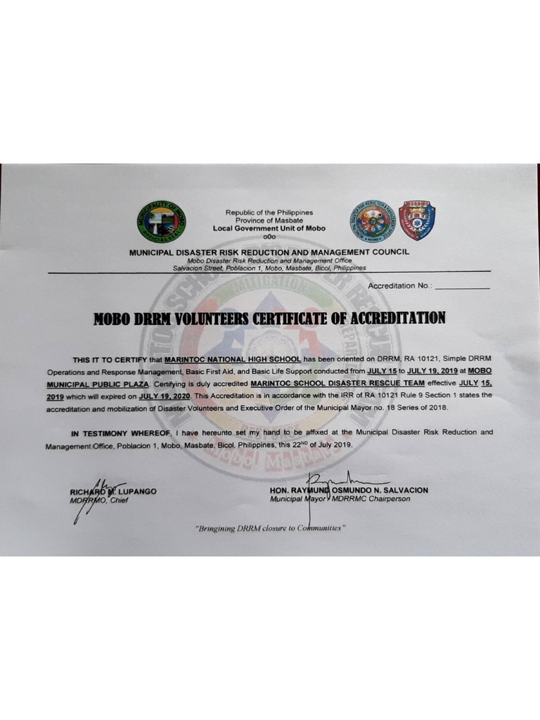Accreditation Certificate | PDF