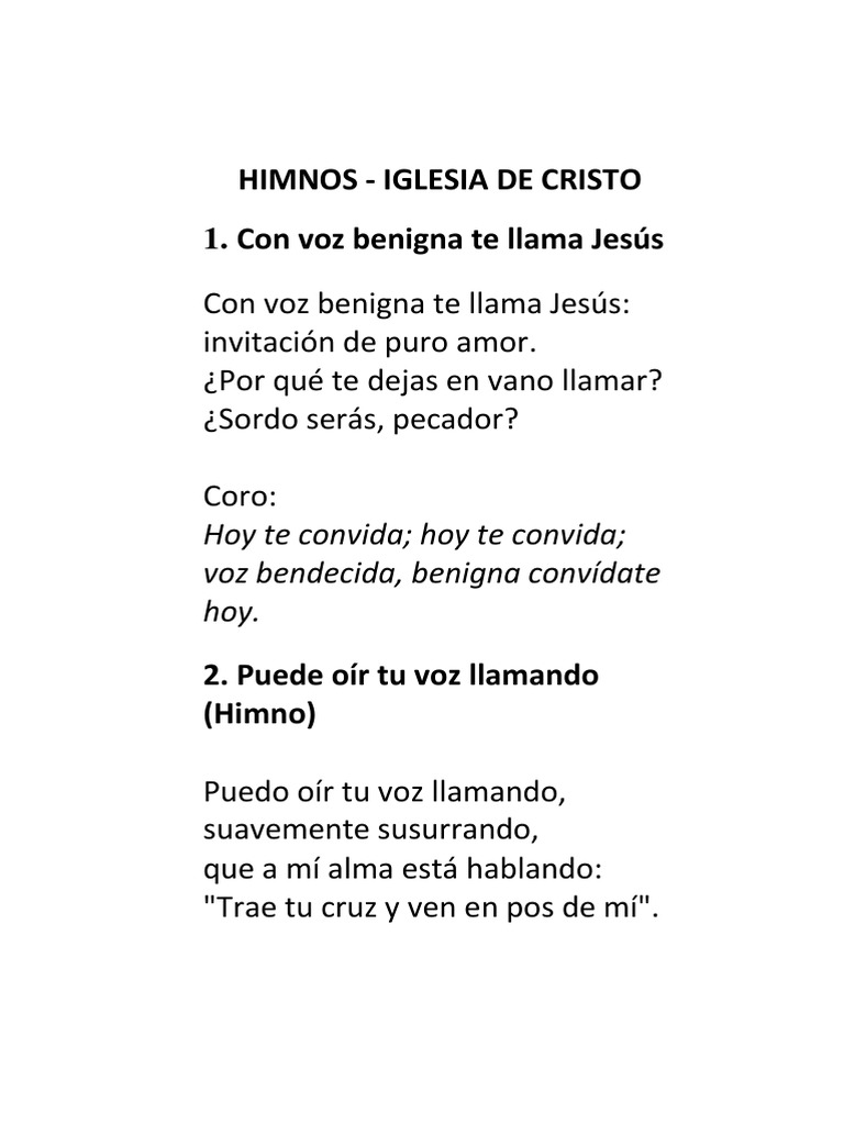 Himnos Iglesia de Cristo | PDF | Cristo (título) | Jesús