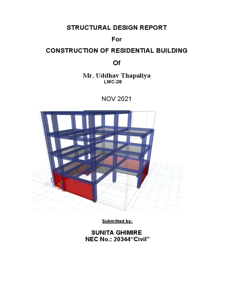 Residential Building Structural Design Report: A Comprehensive Analysis ...
