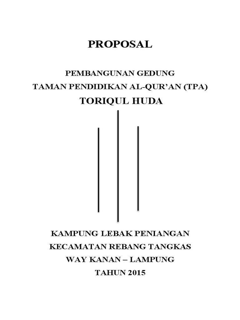 Proposal Taman Pendidikan Al-Qur'an Tpa | PDF | Ilmu Sosial | Perjalanan