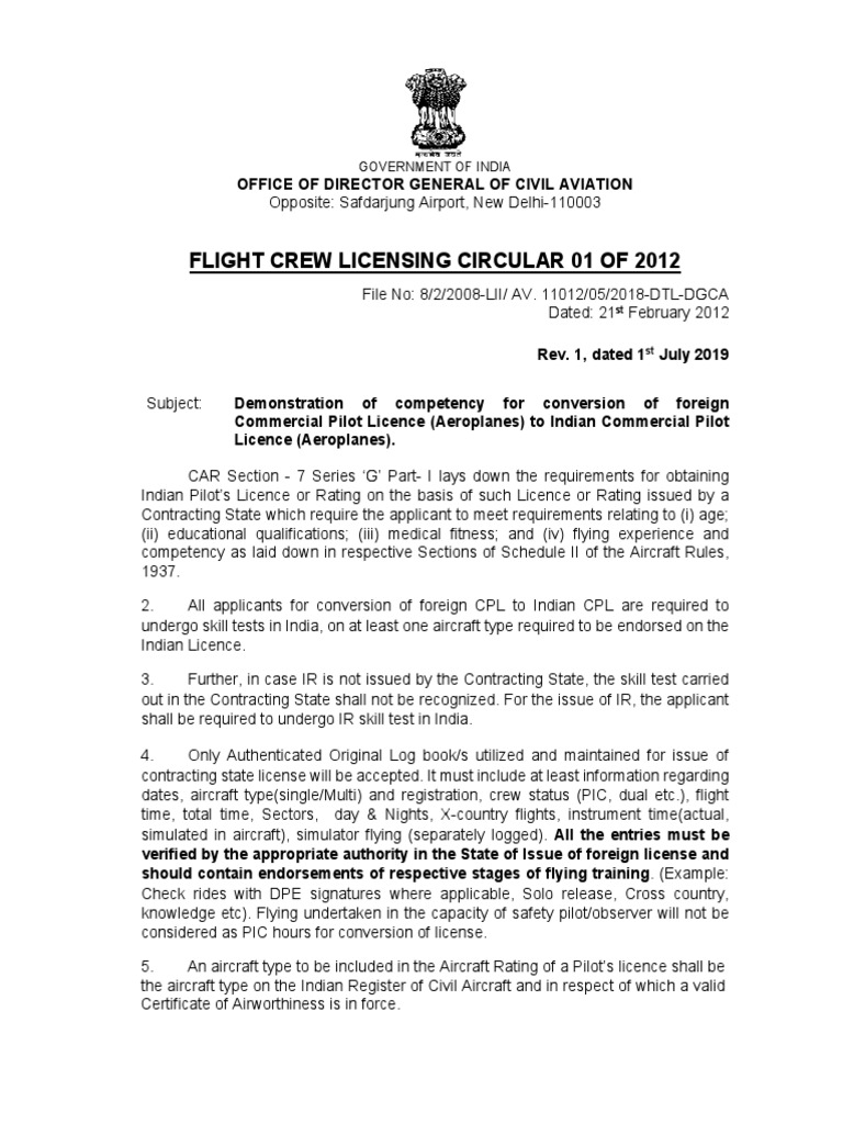 Conversion Dgca 2 | PDF