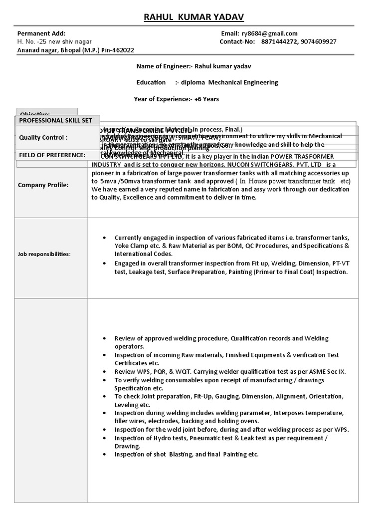 Rahul Yadav Resume-1 | PDF