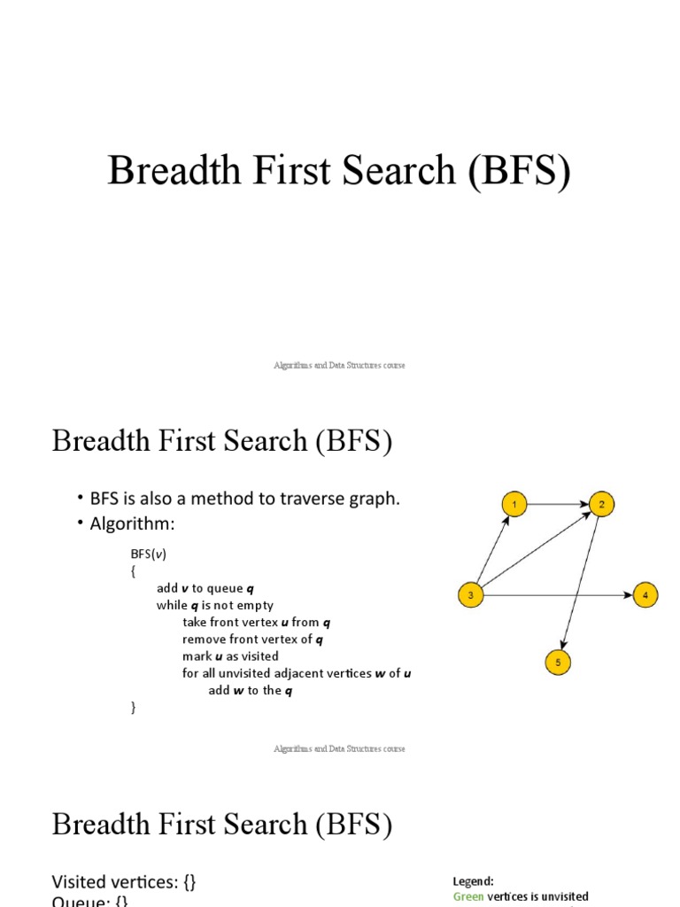 Breadth First Search (BFS) | PDF Breadth First Search (BFS) | PDF