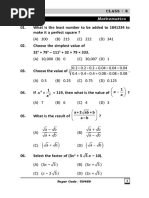 JMO 2023 (7, 8) Question Paper | PDF | Triangle | Circle