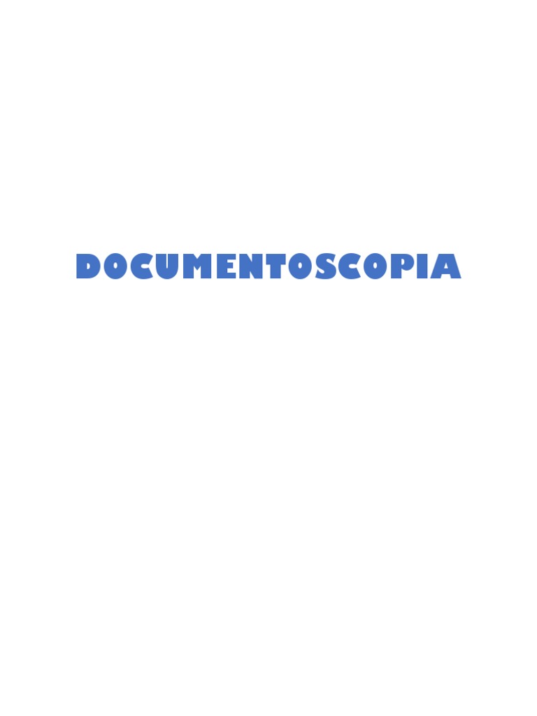 Documentoscopía y Tinta | PDF