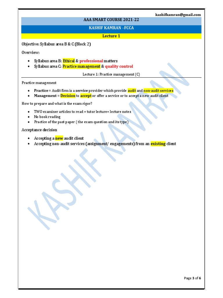 AAA Smart Course Overview 2021-22 | PDF | Business | Finance & Money ...