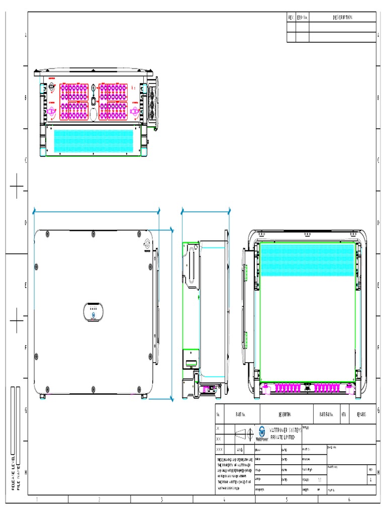 SUN2000 - (330KTL-H1&H2) Inverter Dimension Graph | PDF