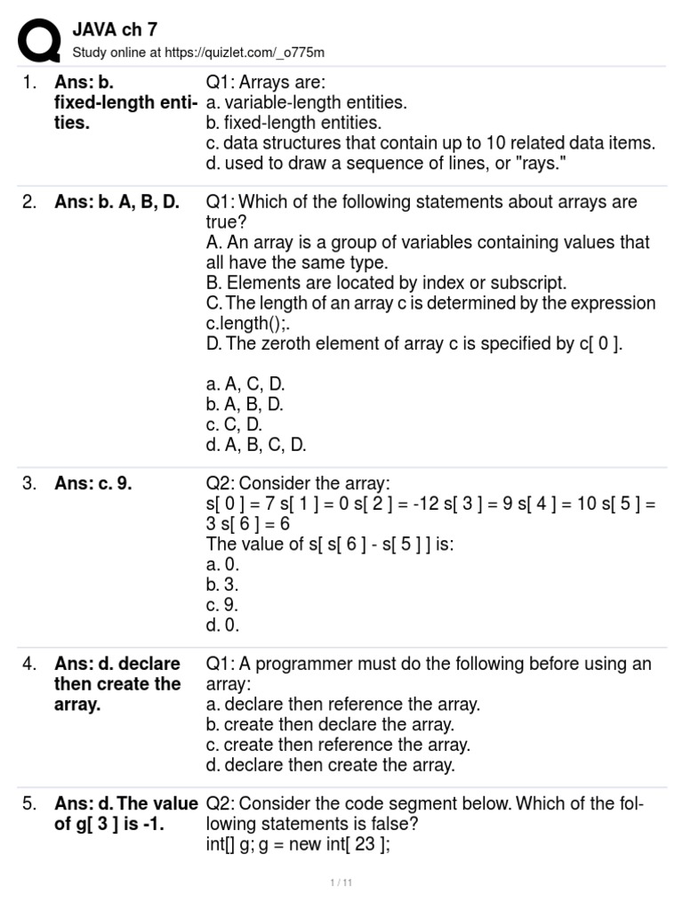 Java Chapter 7 | PDF | C (Programming Language) | Parameter (Computer ... Java Chapter 7 | PDF | C (Programming Language) | Parameter (Computer ...