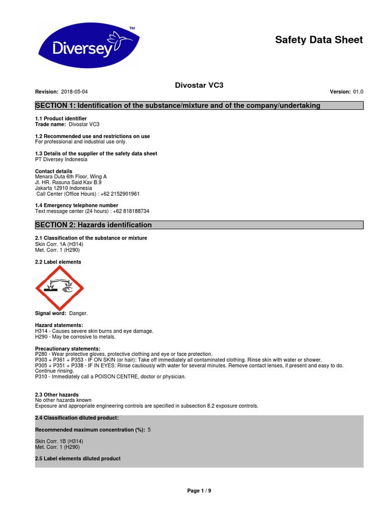 007 Diversey Divostar-VC3 Mei 23 | PDF | Self-Improvement | Wellness