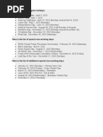 2024 Payroll Calendar | PDF | Philippines | Holidays