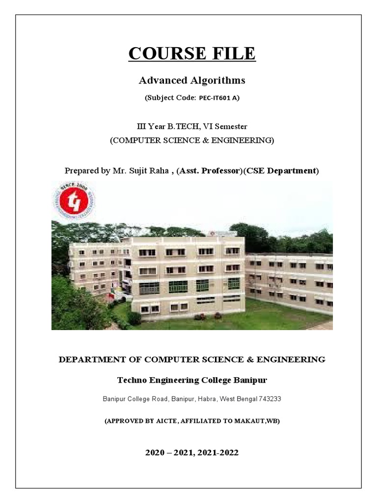 Advanced Algorithms | PDF