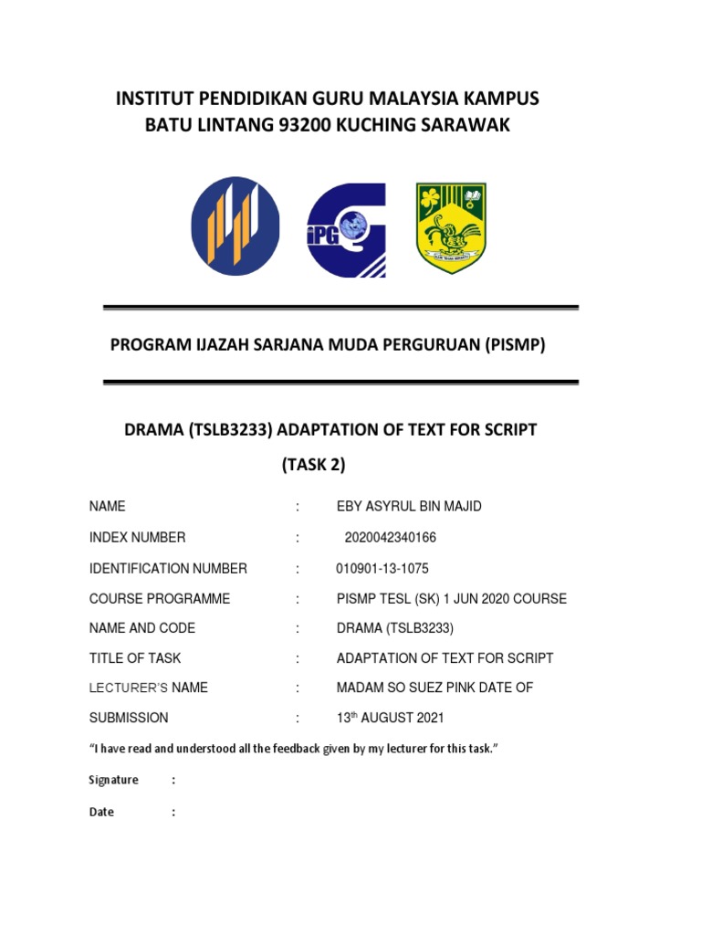 TSLB 3233 Eby Asyrul Bin Majid Task 2 | PDF | A Midsummer Night's Dream