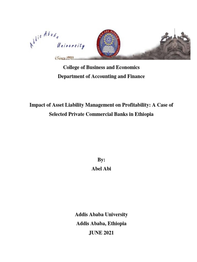 Ethiopian Bank Profitability Study | PDF | Banks | Risk