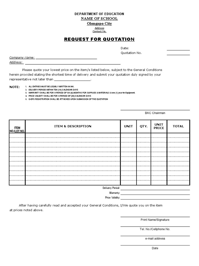 Quotation BLANK | PDF | Printer (Computing) | Cyan