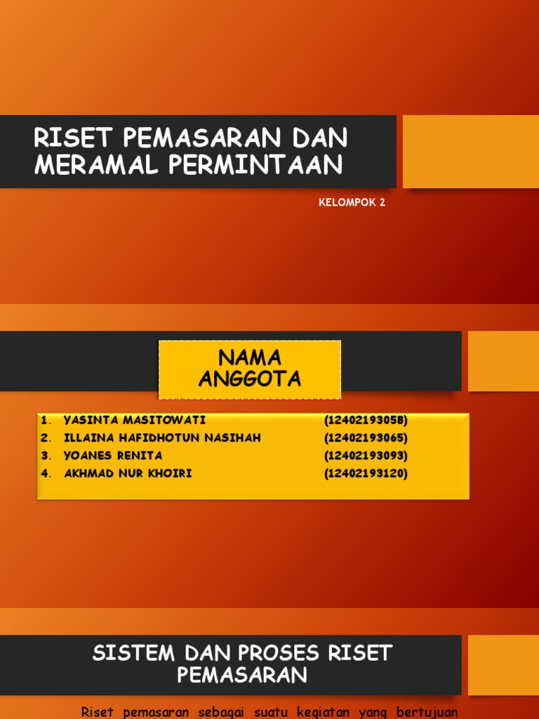 Riset Pemasaran Dan Meramal Permintaan | PDF