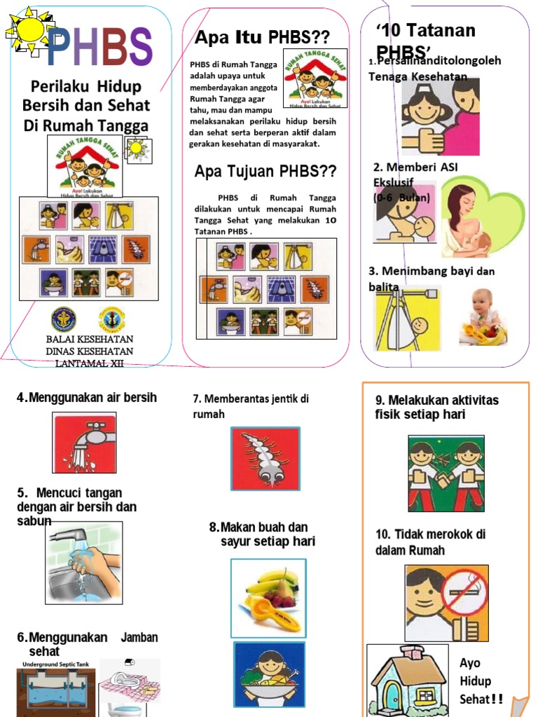 Leaflet PHBS by Word | PDF