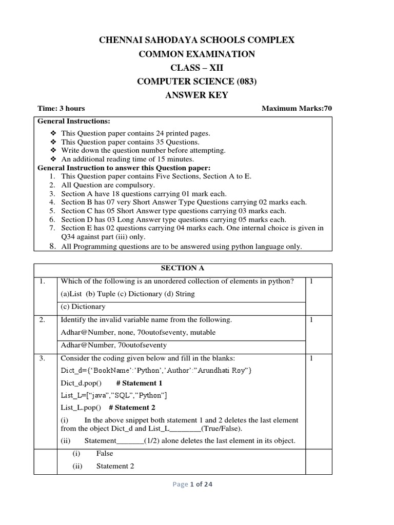 Cssc 2022 Class Xii Csc Ms Pdf Parameter Computer Programming Software Engineering
