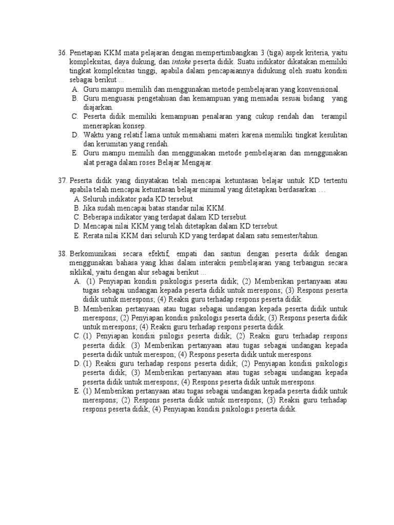 Soal Pedagogik Ogn 2021 Ok | PDF