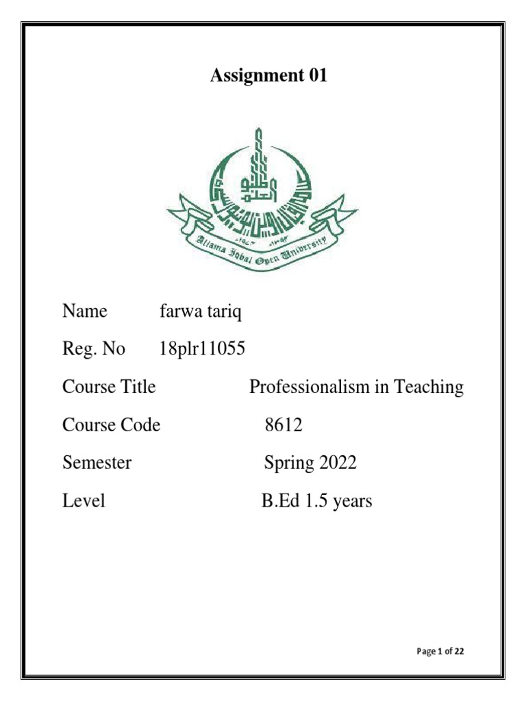 8612 Farwa | PDF | Teachers | Pedagogy