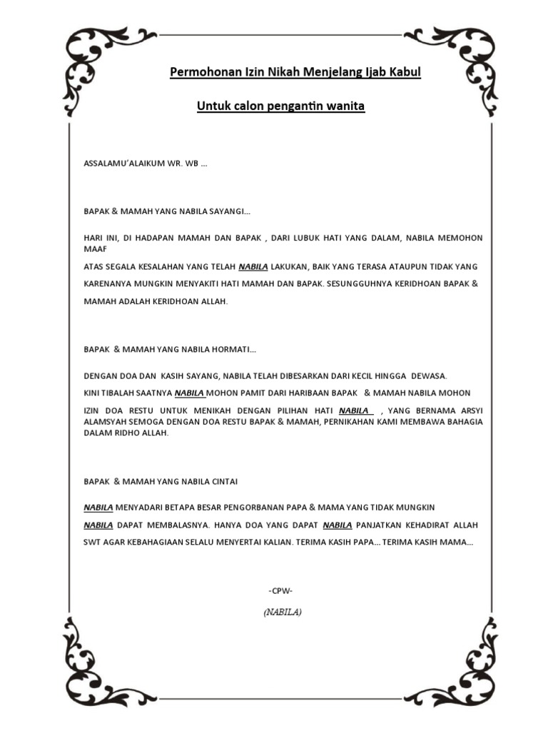 Teks MC Pernikahan | PDF