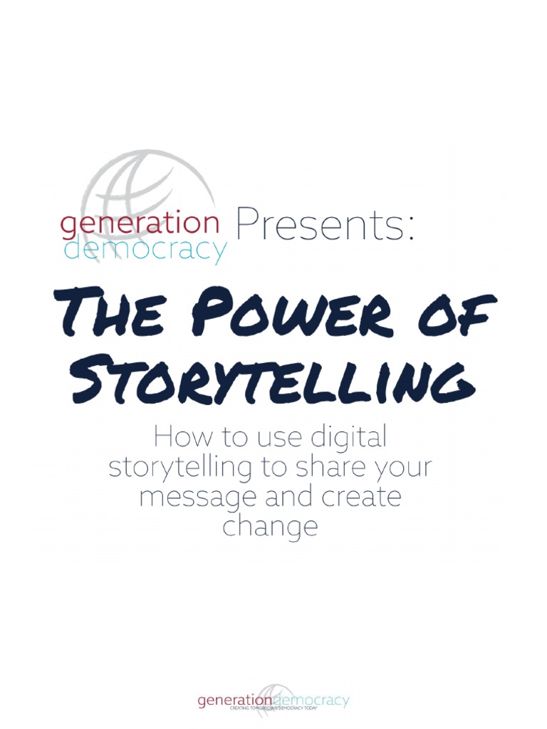 Digital Storytelling Workbook | PDF