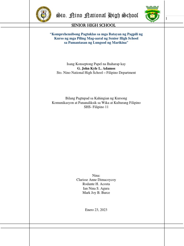 Sample Konseptong Papel | PDF