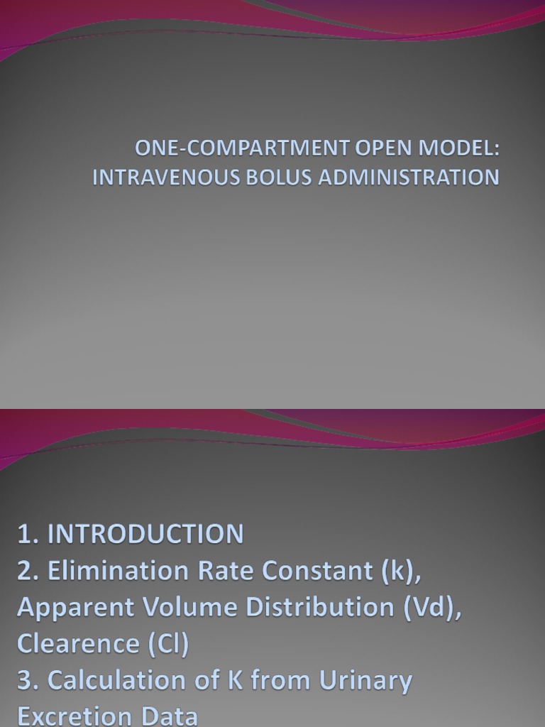 4a. Model 1 Kompartemen Intra Vascular Data Darah | PDF | Clinical ...