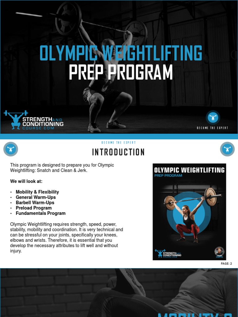 Olympic Weightlifting Prep Program | PDF | Anatomical Terms Of Motion ...