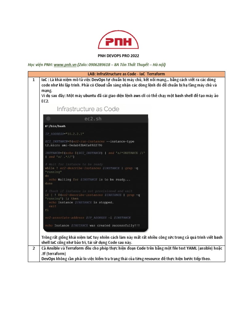 PNH DEVOPS PRO LAB 64 IaC Terraform | PDF