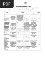 Rubrics For Improvised Instrument | PDF | Rubric (Academic) | Cognition