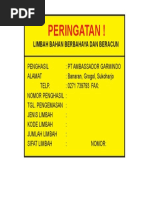 Rambu Limbah B3 Beracun | PDF