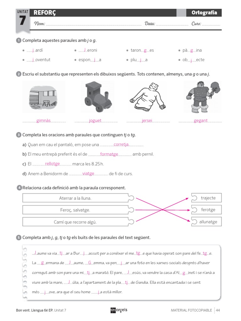 Valenciano Fichas 44,45 | PDF
