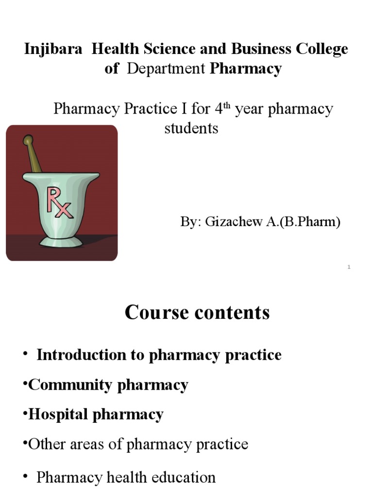 Pharmacy Practice PPT-Irrodcution | PDF | Self-Improvement