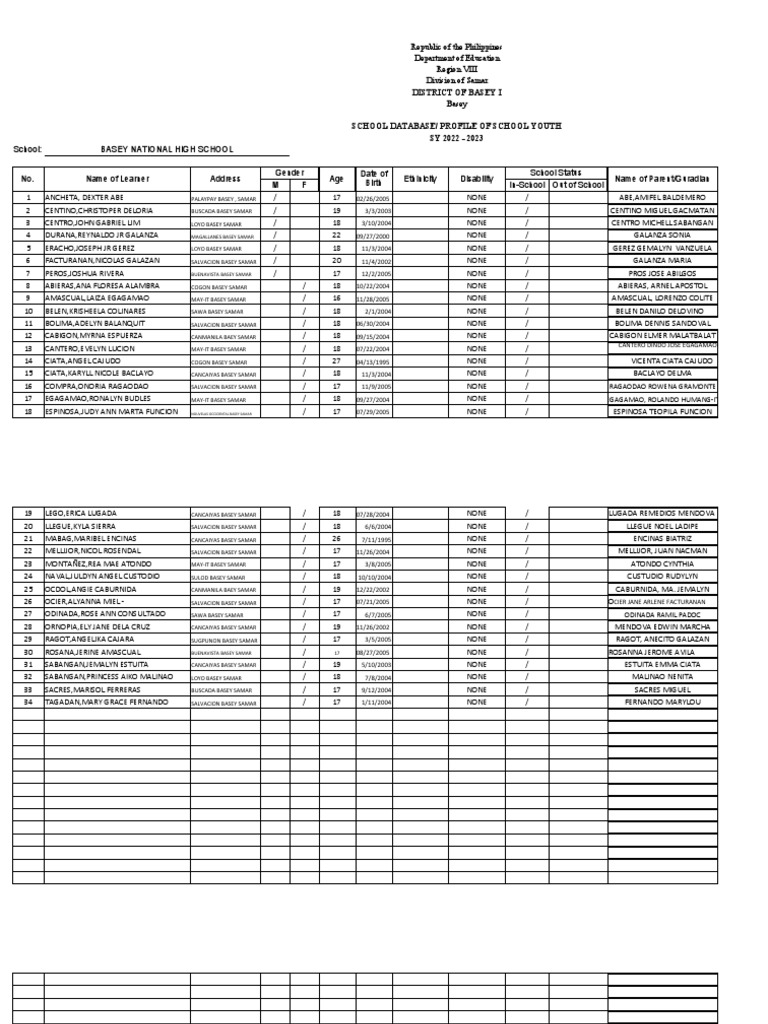 CSS 2a Data Base | PDF