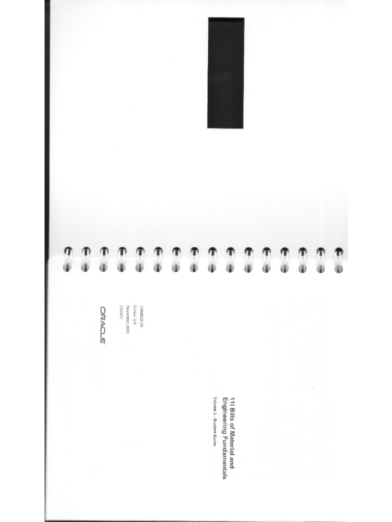 11i Bills of Material and Engineering Fundamentals - Volume 2 - Student ... 11i Bills of Material and Engineering Fundamentals - Volume 2 - Student ...