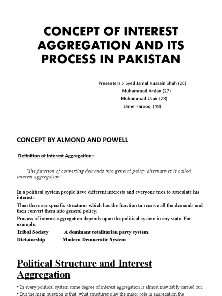 Concept Of Interest Aggregation Reference With Pakistan Autosaved Download Free Pdf