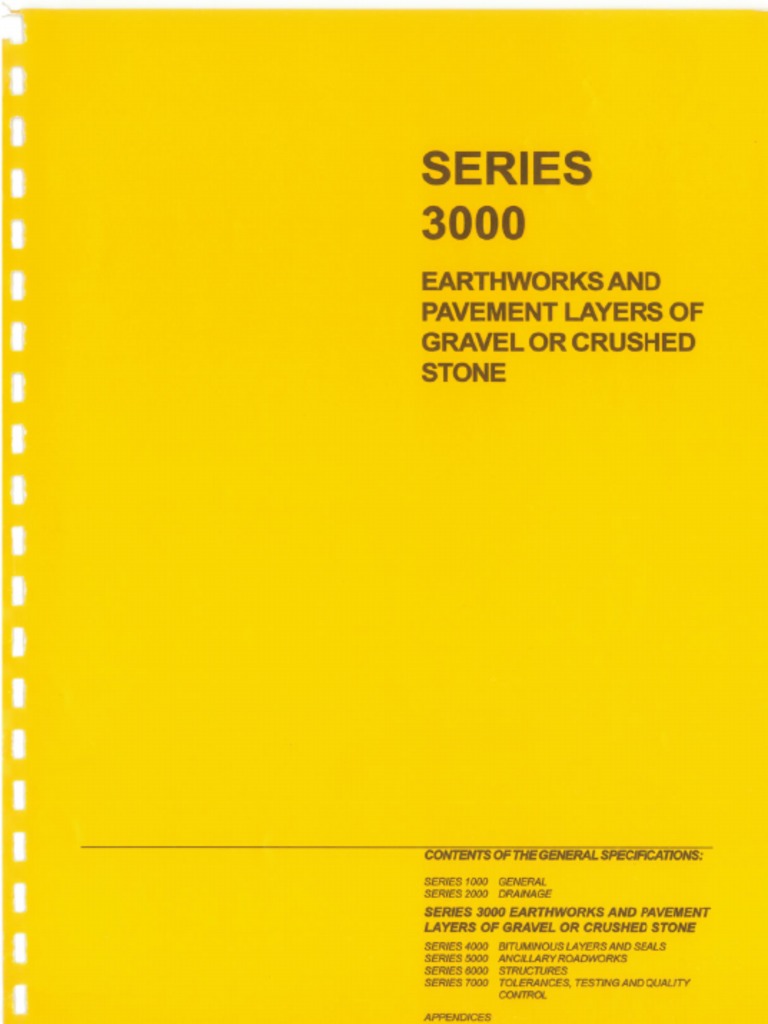 Series 3000 - Earthworks and Pavement Layers | PDF
