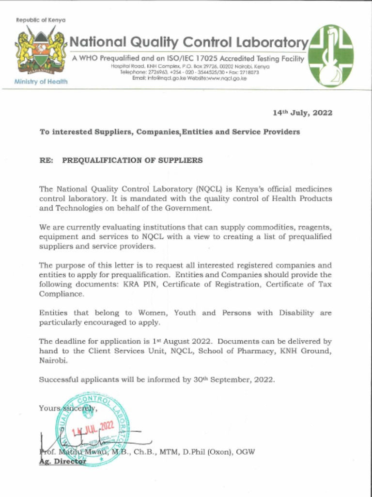 Prequalification of Suppliers | PDF