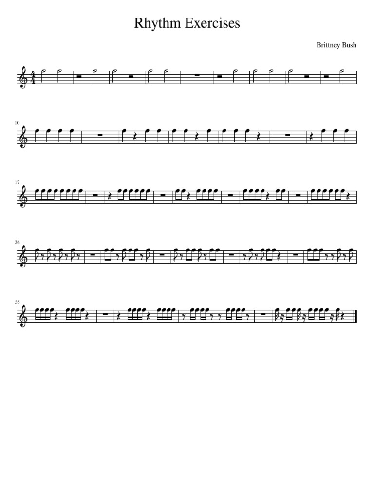 Rhythm Exercises | PDF