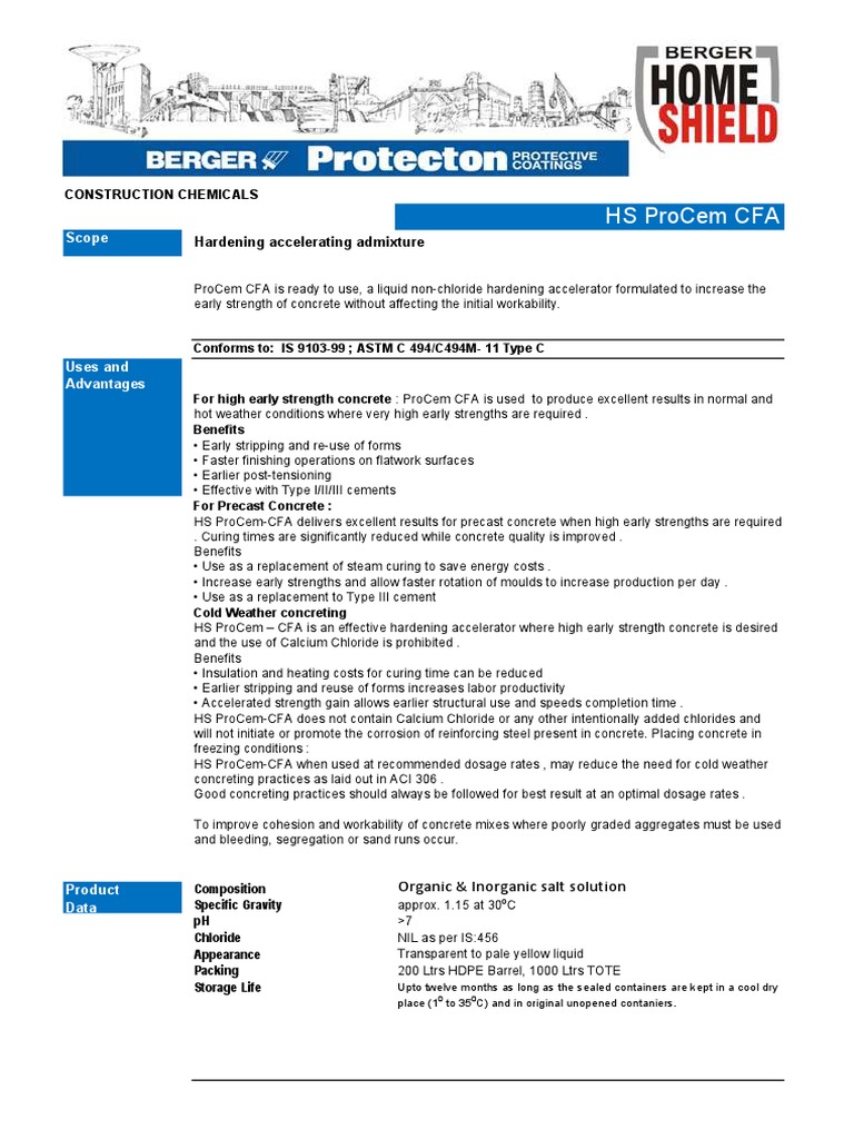 HS Procem CFA | PDF | Concrete | Physical Sciences