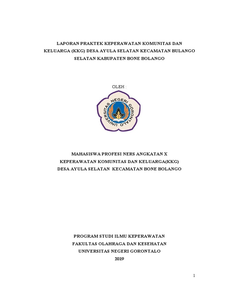 Laporan Praktek Keperawatan Desa Ayula | PDF | Ilmu Sosial