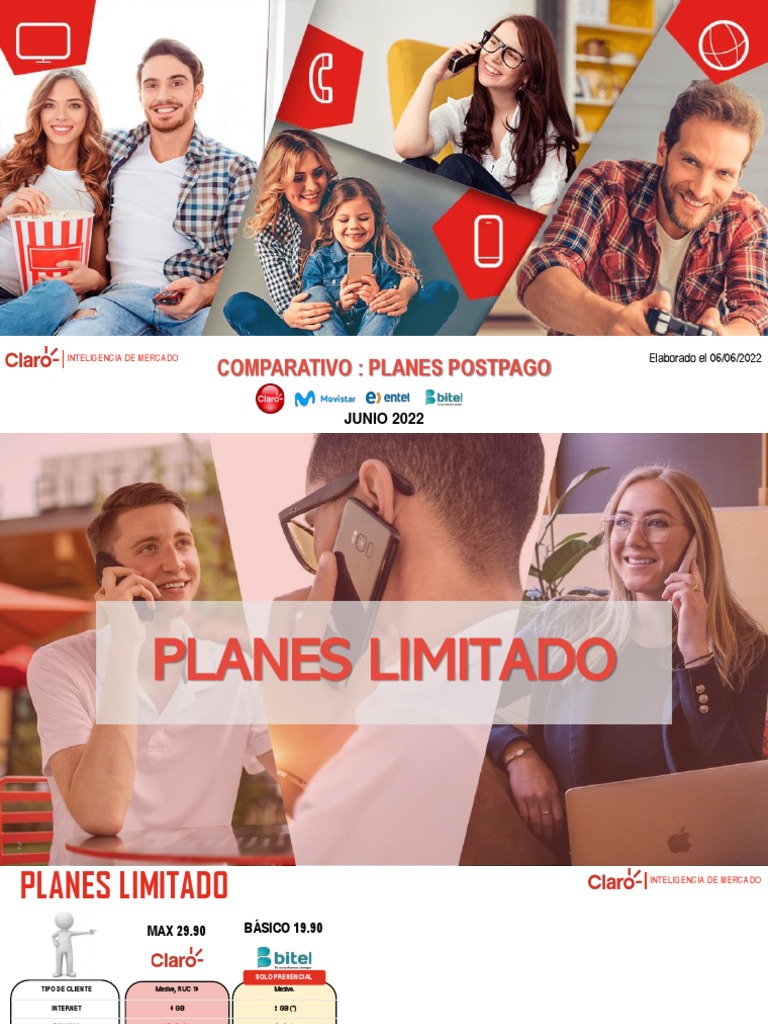 06.06.2022 Postpago-Comparativo Planes Competencia | PDF | Américas | Facebook