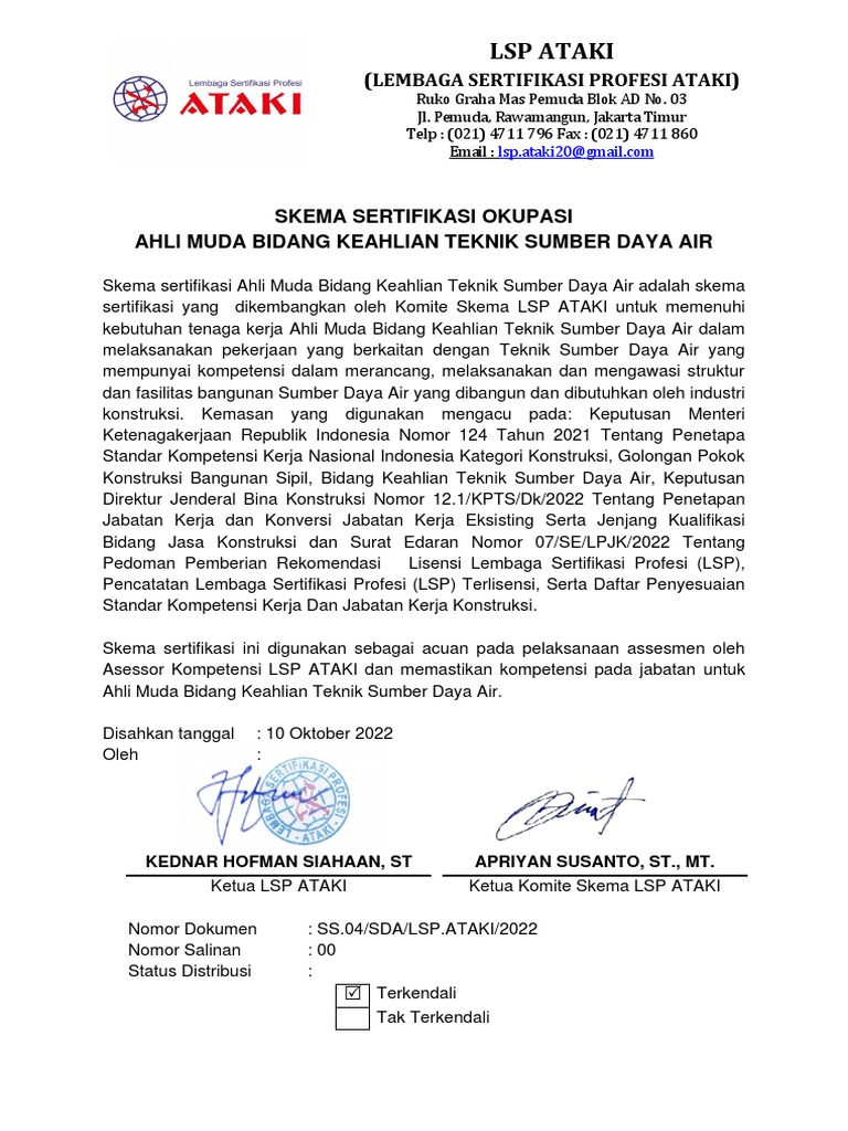 Sertifikasi Ahli Muda Teknik SDA | PDF