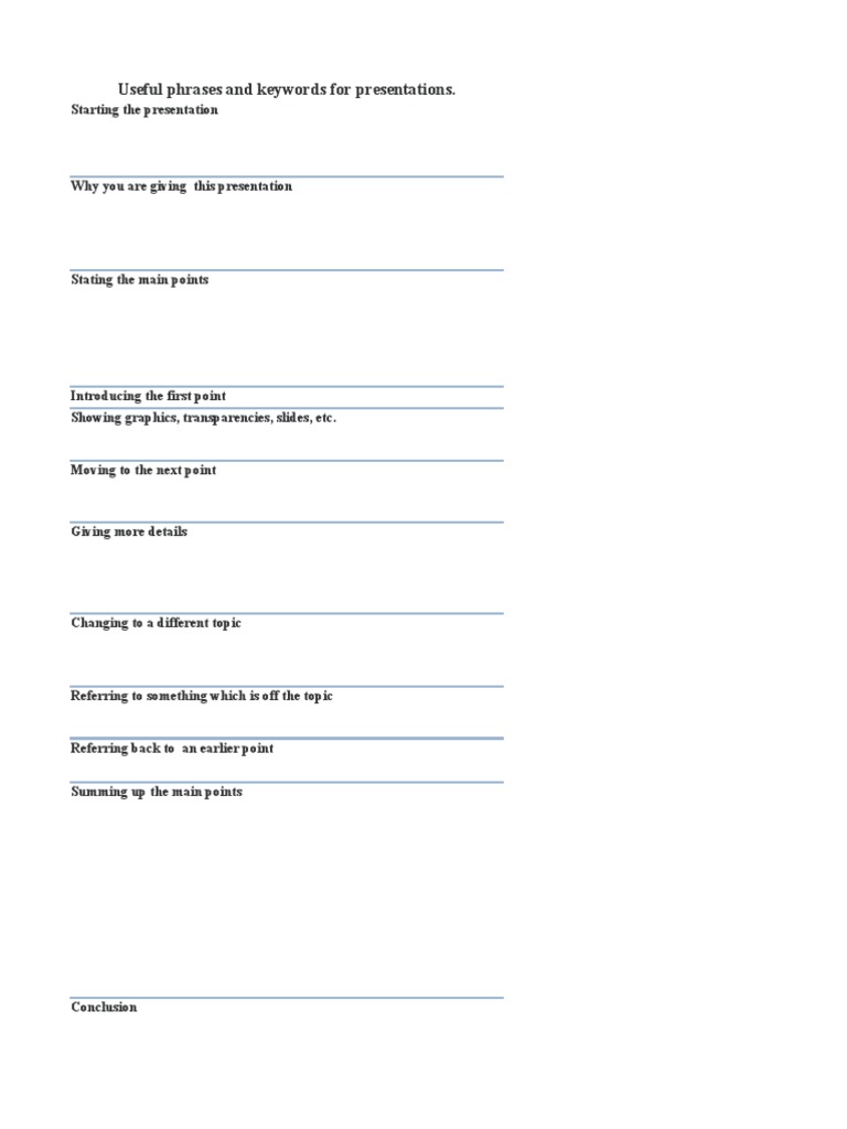Presentations - Useful Phrases | PDF
