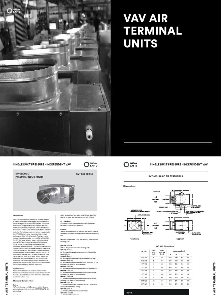 VAV Air Terminal Units | Download Free PDF | Duct (Flow) | Mechanical Engineering