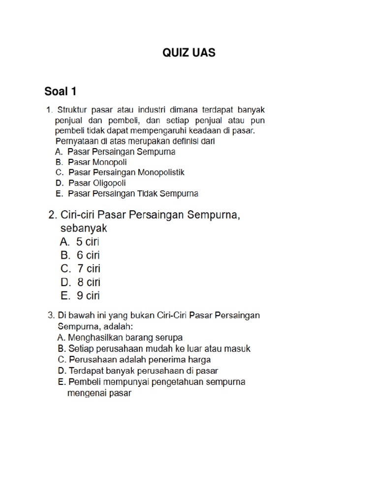 Quiz Uas | PDF