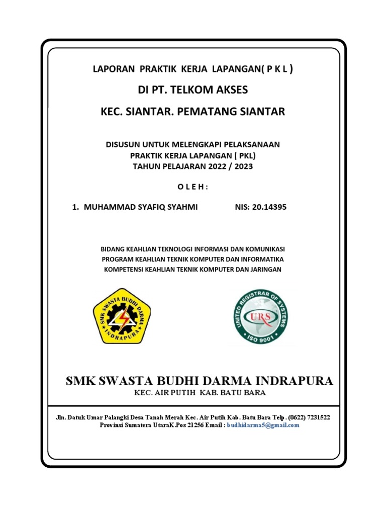 COVER DALAM PT. TELKOM AKSES by Syafiq | PDF