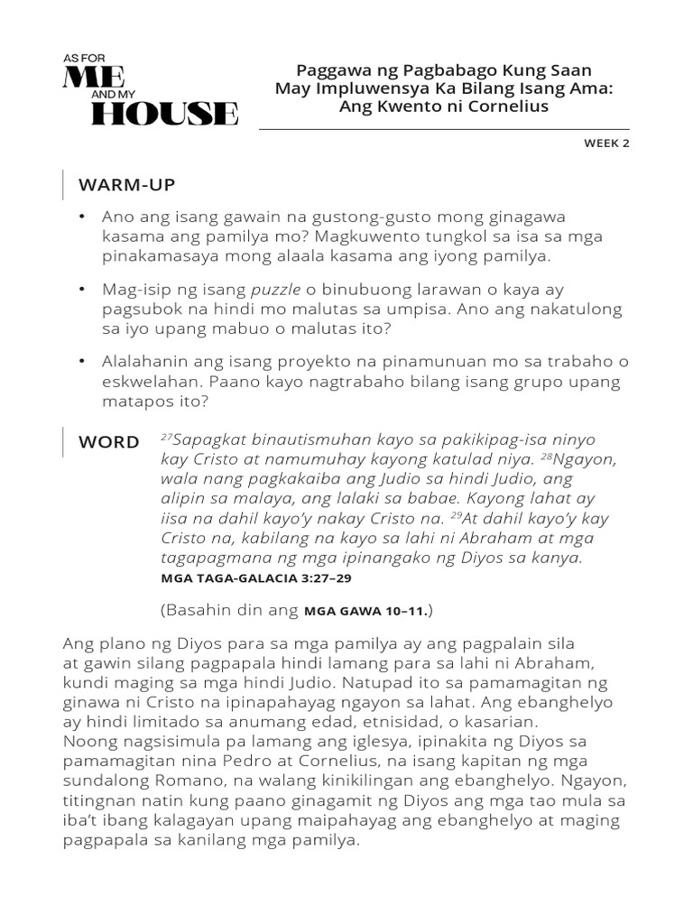 Wk02 Theology of Family Fil 02 | PDF