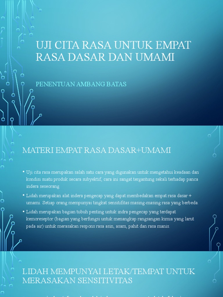 Uji Cita Rasa Dasar | PDF