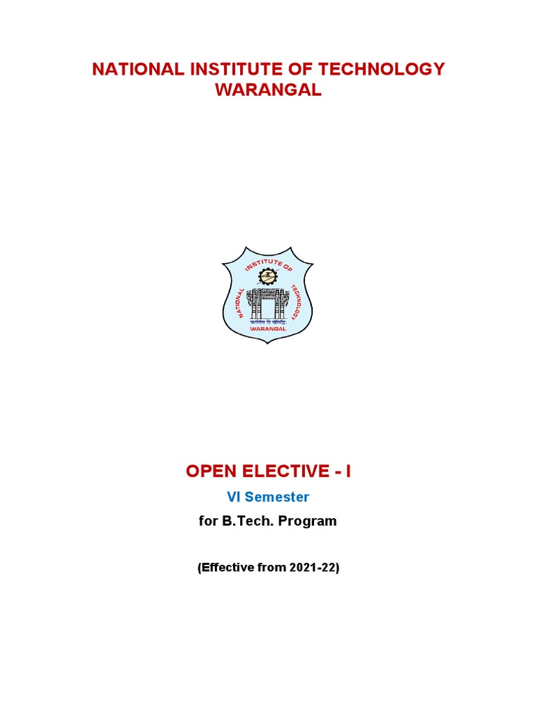 Open Elective 1 - VI Sem | PDF | Composite Material | Nanotechnology